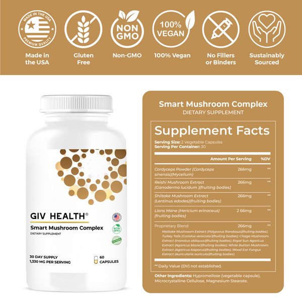 Smart Mushroom Complex- Advanced Neuro Support - GIV Health